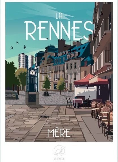 affiche rennes mère la loutre design rennes Bretagne